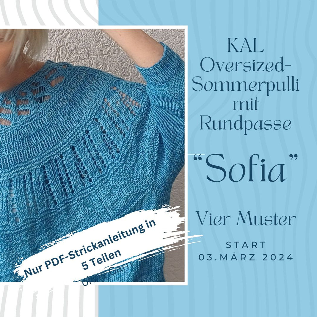 KAL Oversized Sommerpullover "Sofia"- Rundpasse - alle Größen – kreativ ...